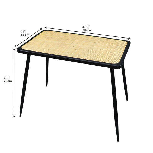 Bay Isle Home™ Rectangular Rattan Table, Rattan Side Table, Coffee Table, Small Coffee Table ...